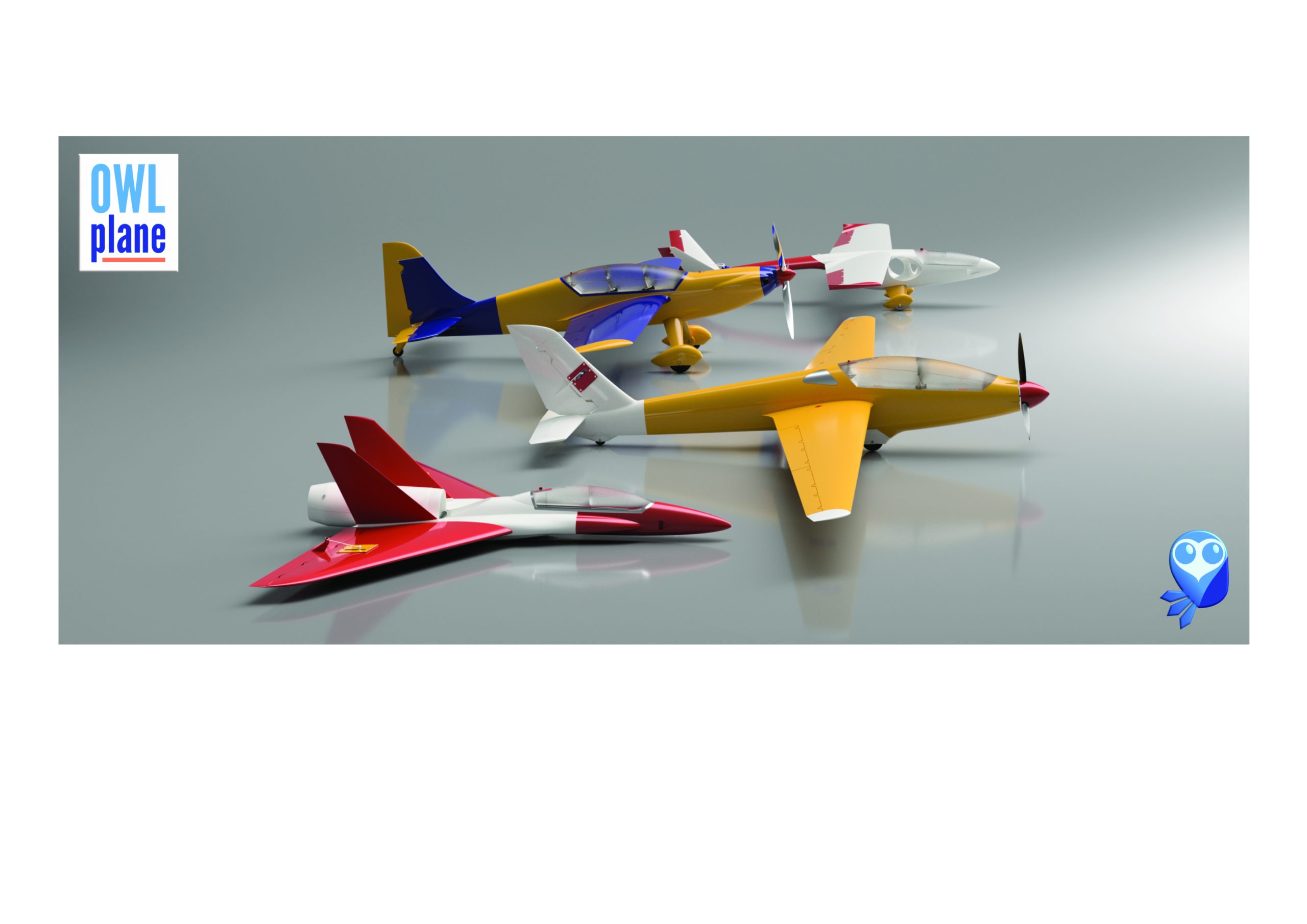 OWLplane 3D Printed Products | Propeller & EDF 3D Printed RC Planes