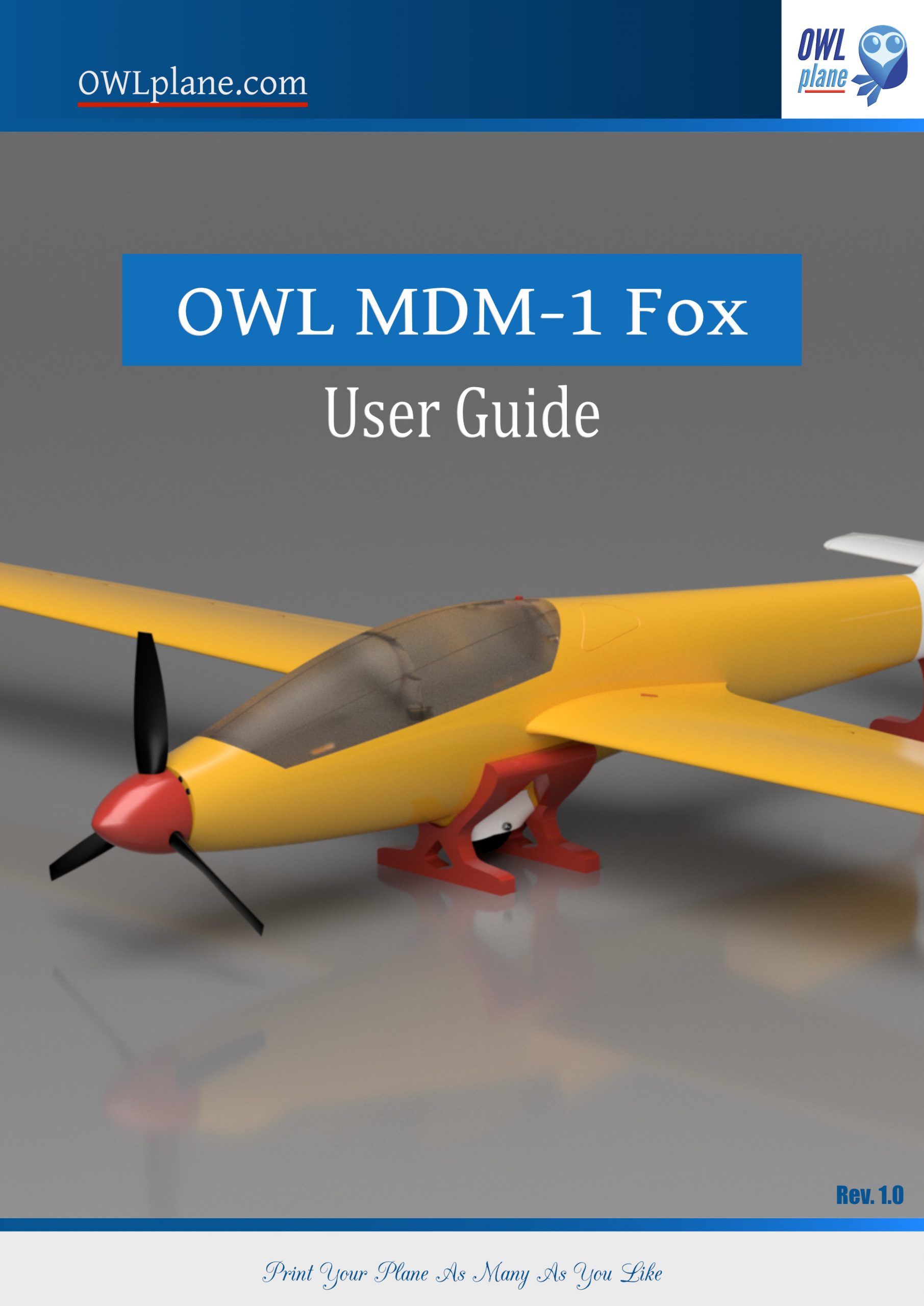 3D Printed RC Plane - MDM-1 Fox | www.OWLplane.com