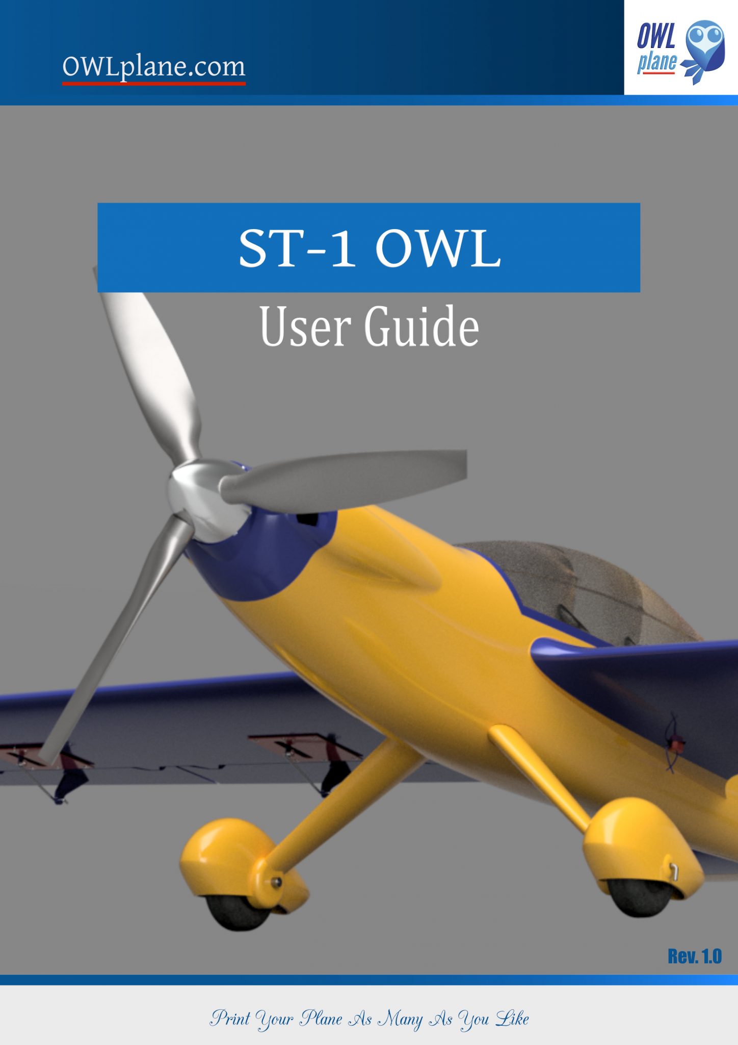3D Printed RC Plane - ST1 OWL | www.OWLplane.com