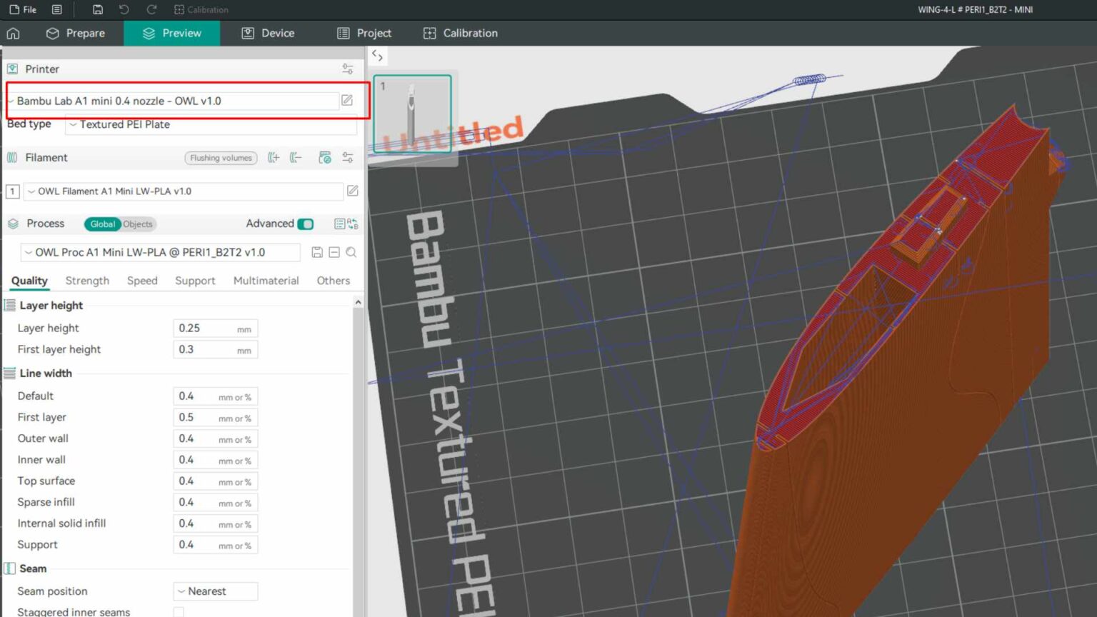 Orca Slicer for BambuLab and Others | www.OWLplane.com